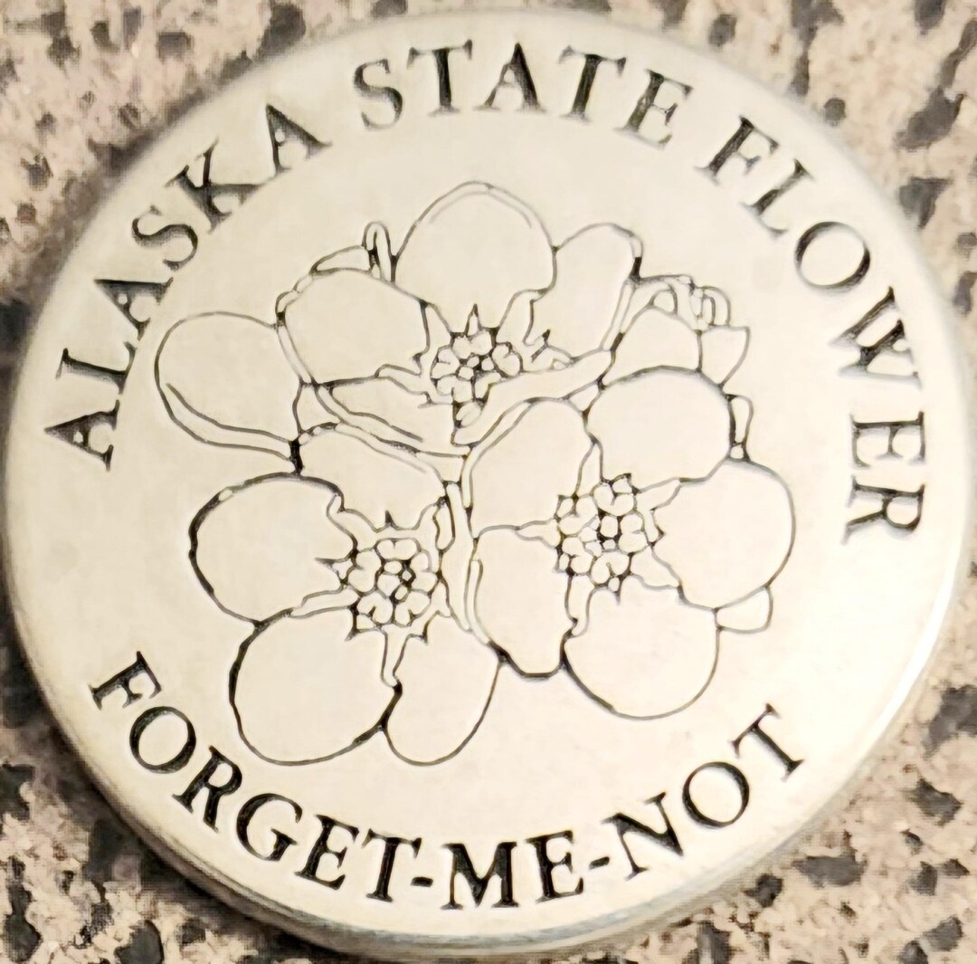 Alaska State Flower - the Forget-me-not Token. - Etsy