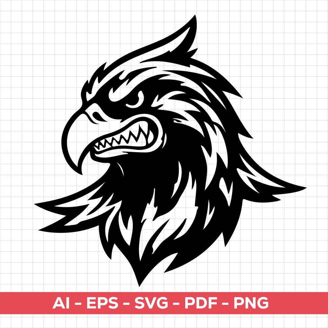 Aggressive Eagle SVG, Bird Clipart for Cricut & Silhouette | PNG EPS ...