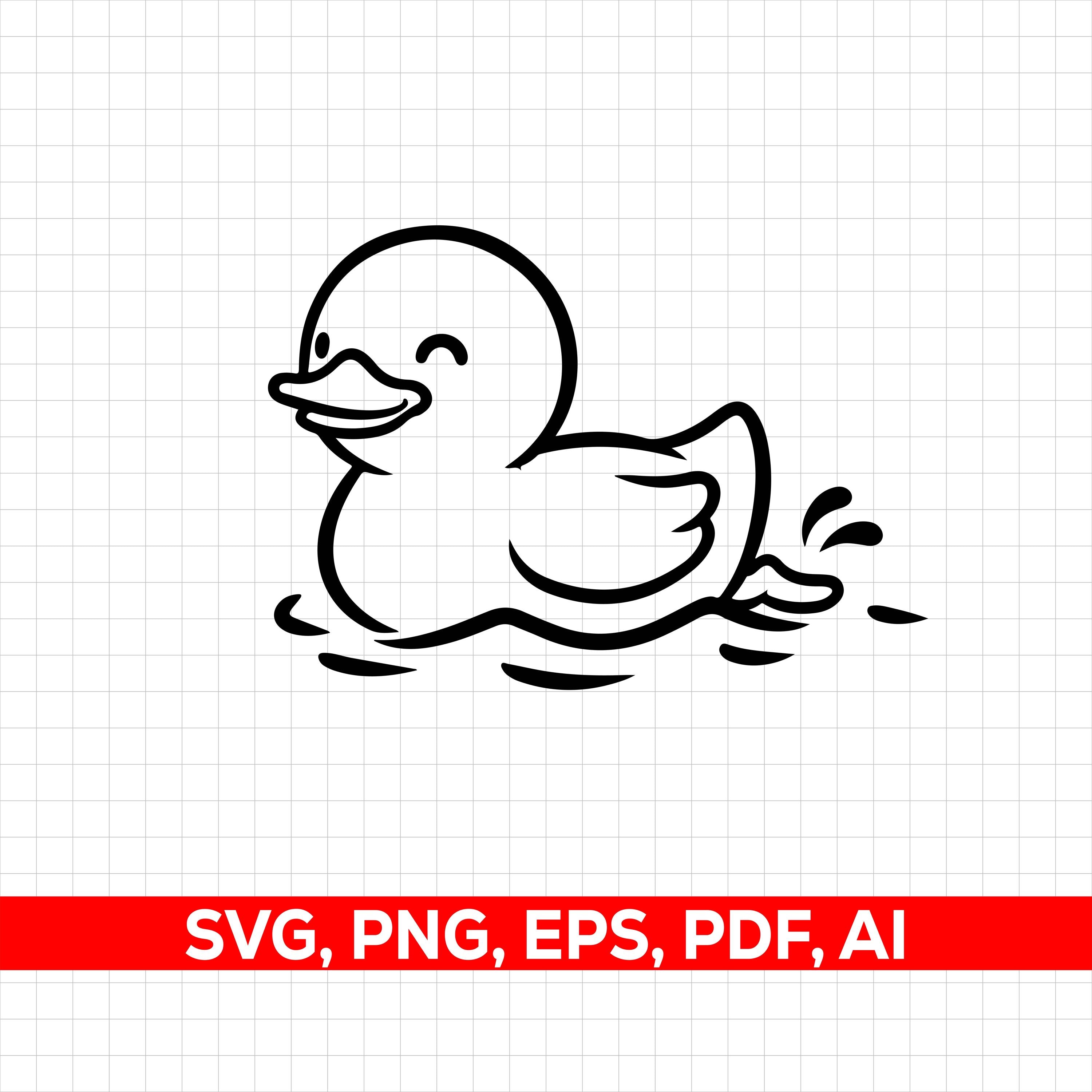 Swimming Duck Svg Png: Cut Ready Digital Design for Cricut Silhouette ...