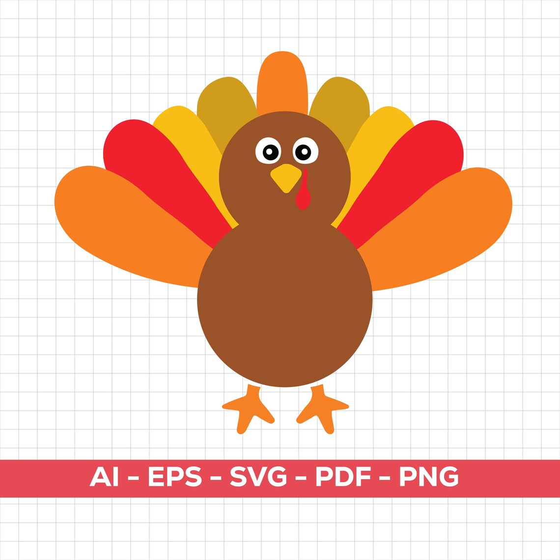 Thanksgiving Turkey Clipart | Whimsical Eps for Fall Celebrations ...