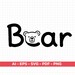 Adorable Bear Logo SVG | Bear Art PNG | Minimal Vector for DIY Crafts ...