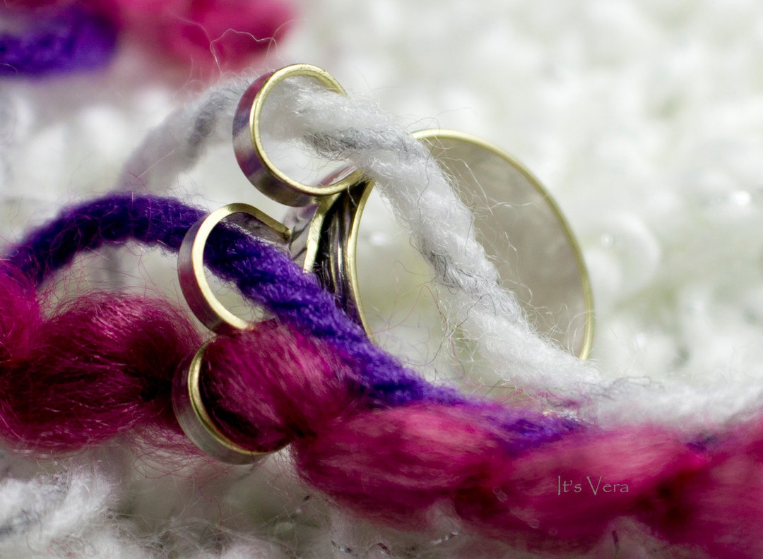 Bespoke Original 3 Loop Knitting Rings, Knitting, Crochet Rings ...