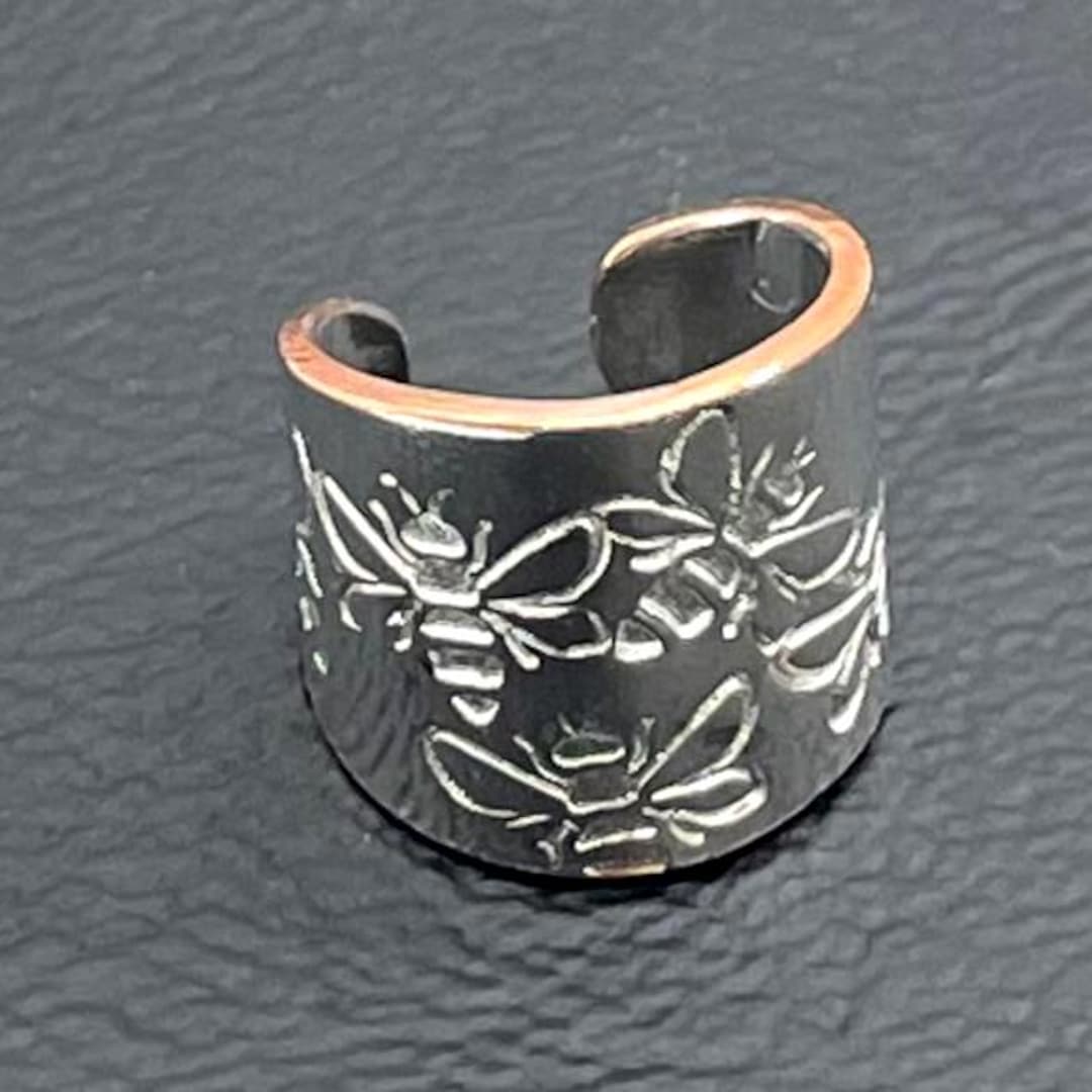 Silver Ear Cuff With Bees, No Piercing Needed Earrings, Ear Cuffs Are ...