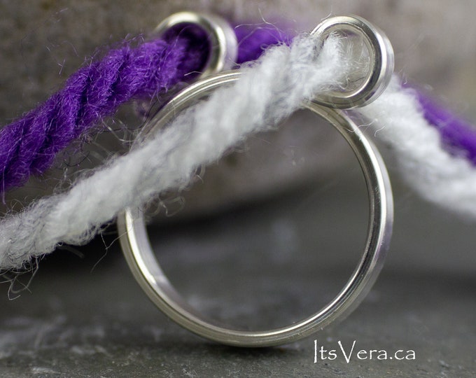 Custom Knitting Rings, 2 Loop Original Design by Vera, Yarn Guide Rings ...