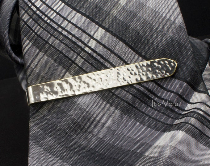 Regular Size Ties Clip, Dimpled Tie Clip,handmade Tie Clip, Hand ...