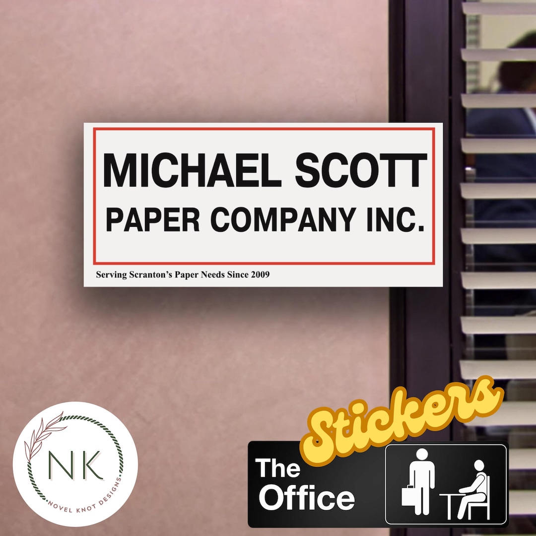 Michael Scott Paper Company Sticker - the Office TV Show Fan Gift - Etsy