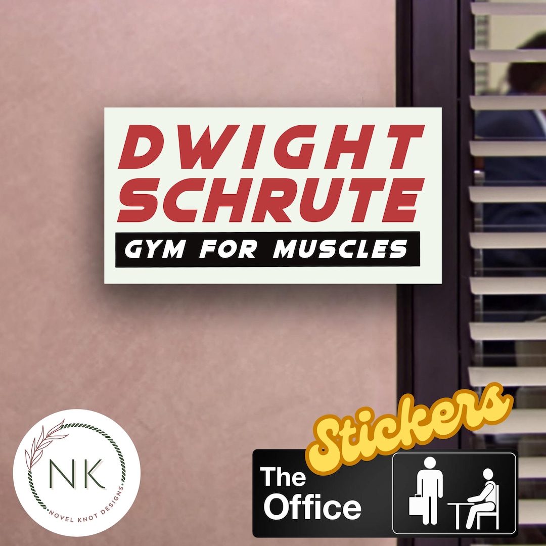 Dwight Schrute’s Gym for Muscles From the Office Sticker | Perfect Gift ...