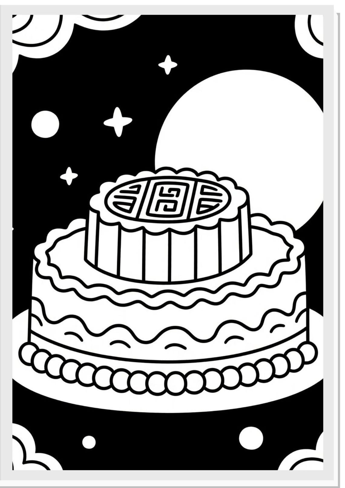 Mooncake Magic: Coloring Fun for Kids (14 Pages) - Etsy