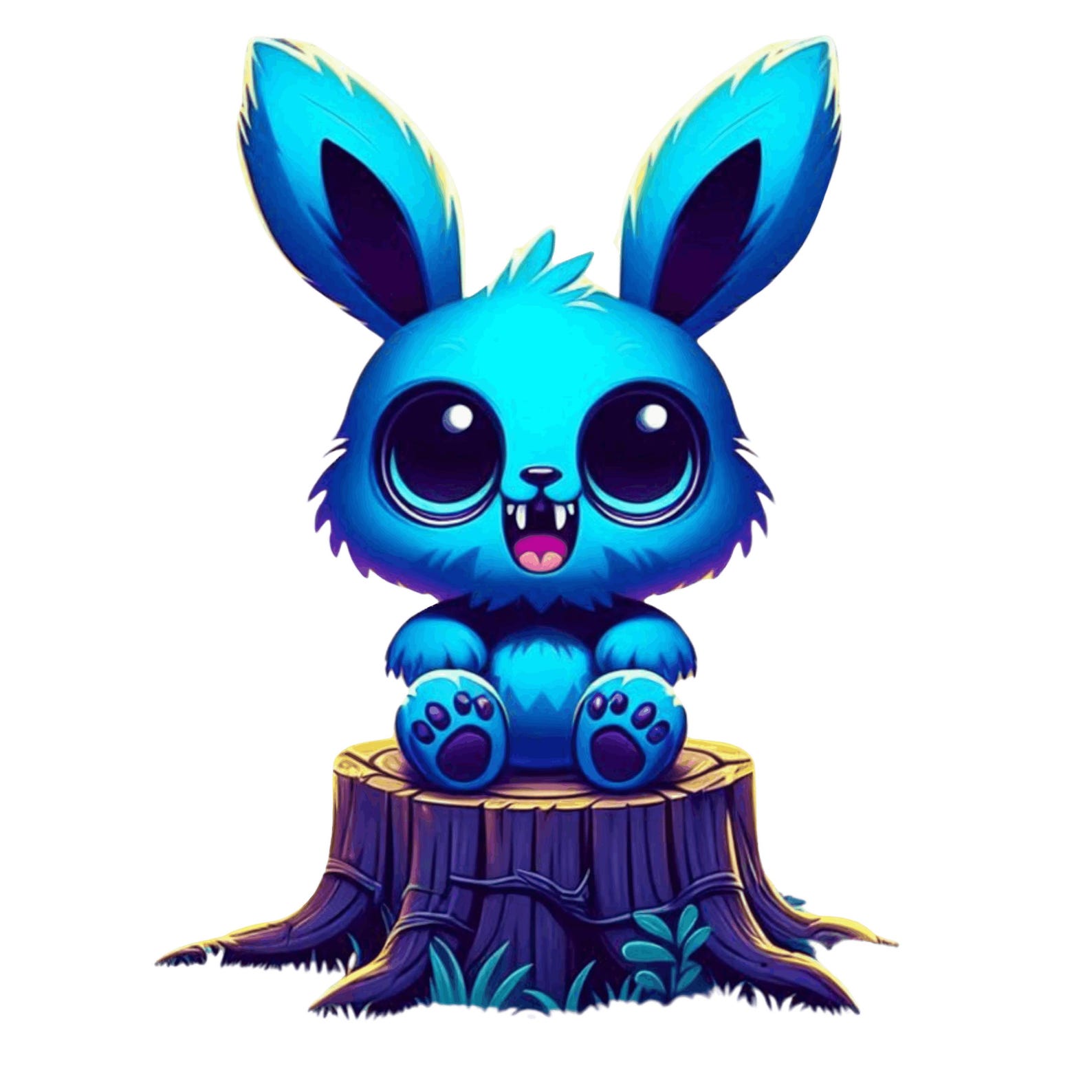 8 Kawaii Anime Clipart PNG | Cute Animal Stickers Digital Download ...