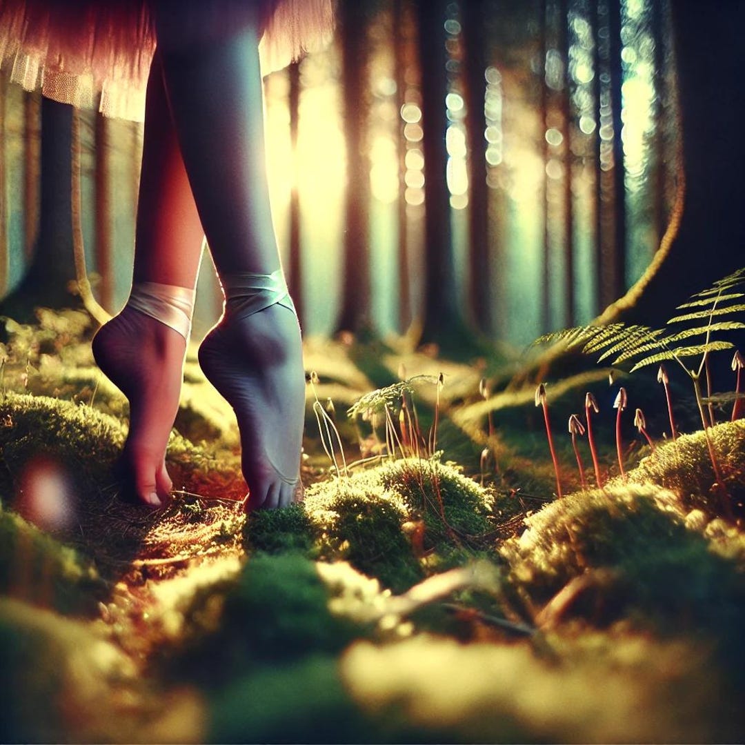 Pack of 5 Photos of Artistic Feet in the Forest - AI Digital Images ...