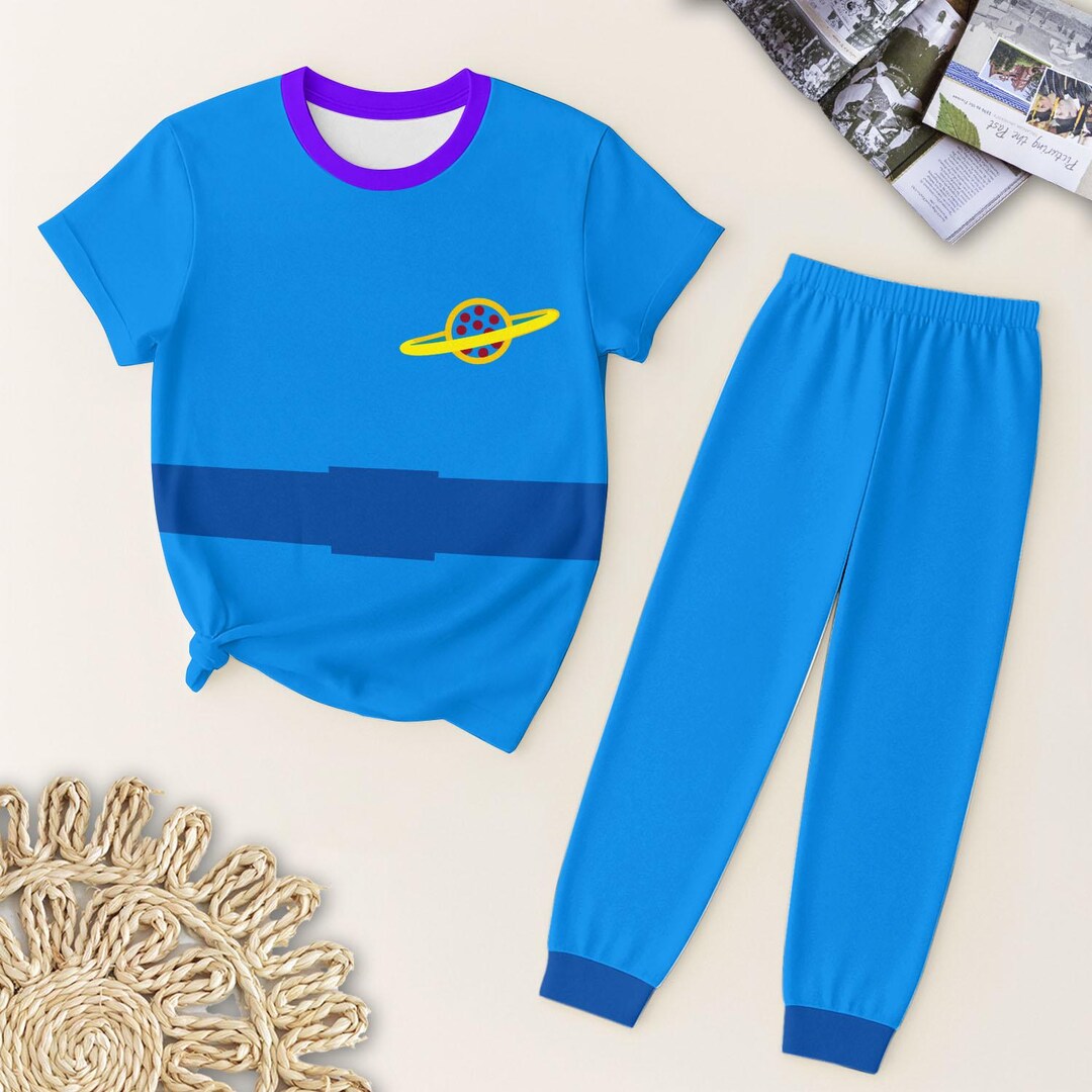 Alien Cartoon T Shirt and Pants Pajamas, Three Eyed Alien Sleepwear ...