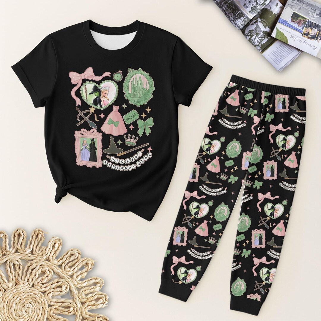 Halloween Witch T Shirt and Pants Pajamas, Wizard Movie Sleepwear ...