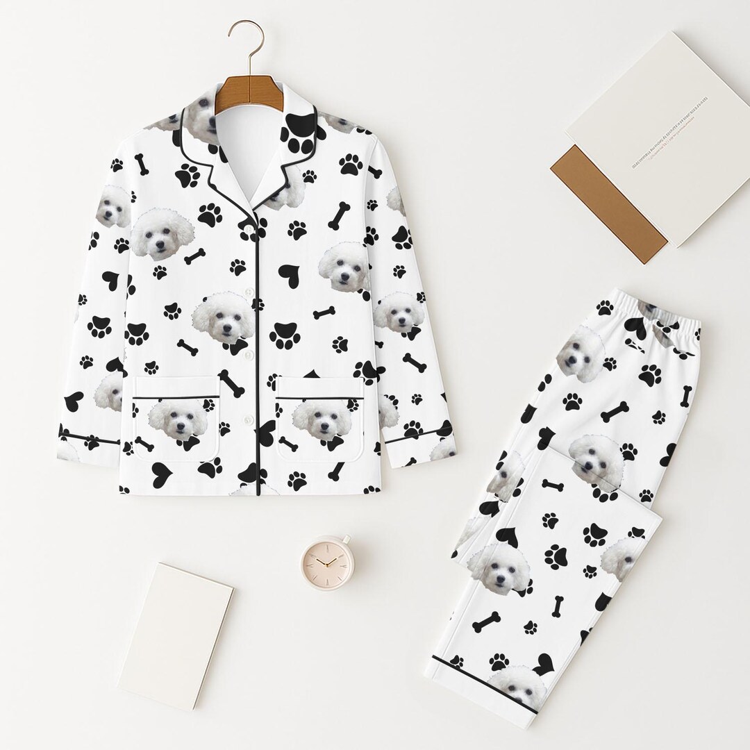 Custom Dog Pajamas Set, Personalized Photo Pajamas for Men Women ...