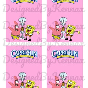 Sponge Caprisun Wrap, Template, Png, Svg, Chip Bag - Etsy