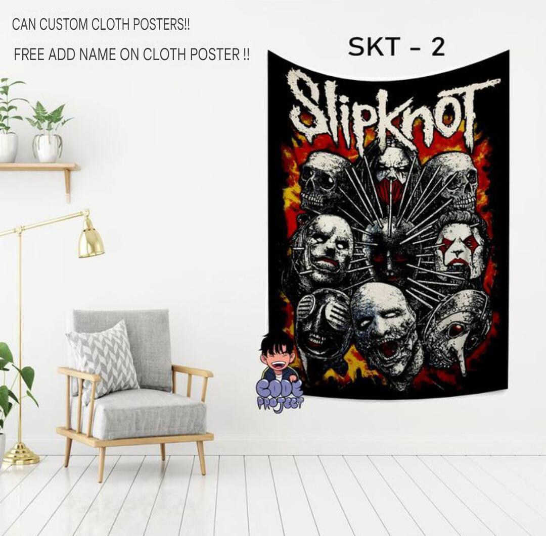 Slipknot Wall Decoration - Cloth Wall Decor - Vintage Room Wall Decor ...