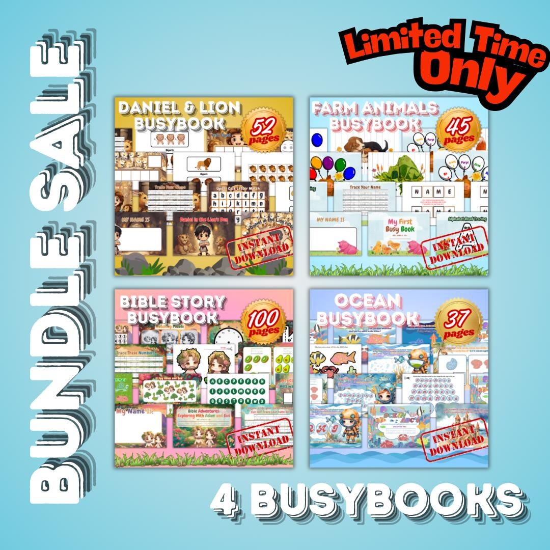 Busybook Bundle | EDITABLE PRINTABLE BUSYBOOKS - Etsy