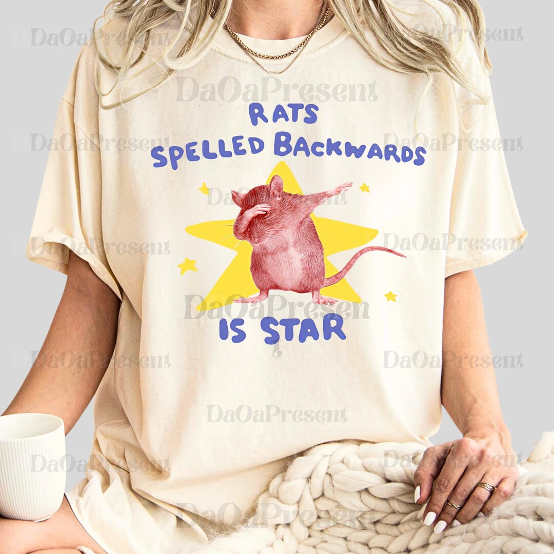 Rats Spelled Backwards is Star Shirt Png, Funny Rat Shirt Png, Funny ...