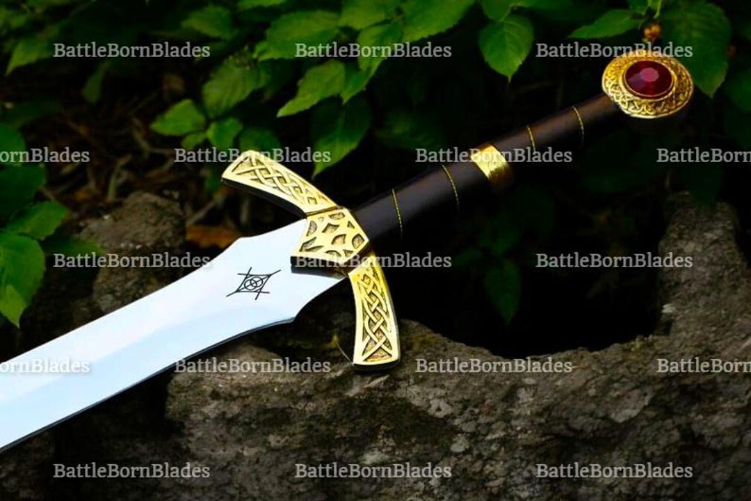 Hand Forged Carbon Steel GOLDRYN SWORD Throne of Glass Athril Video ...