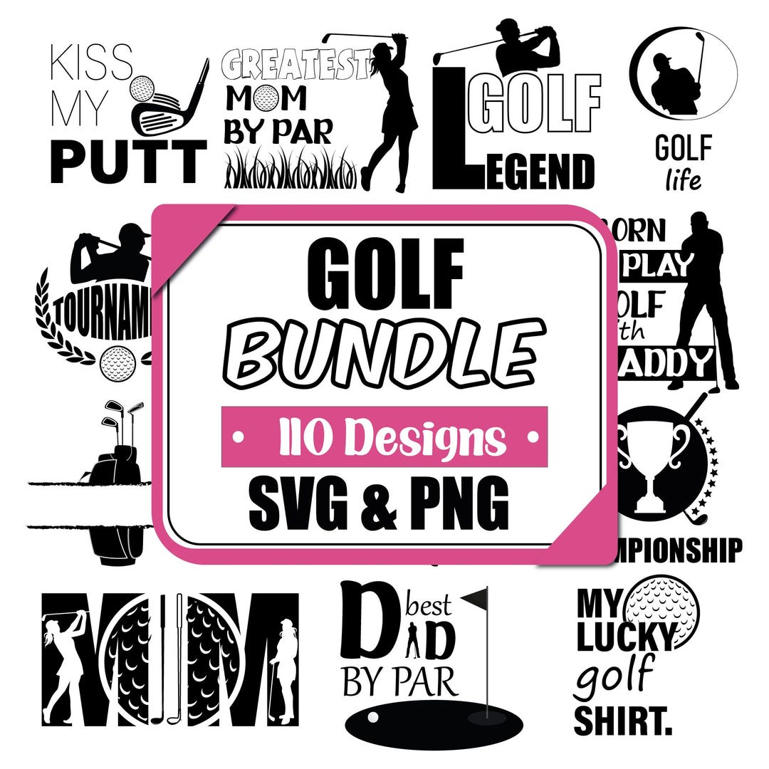 Golf SVG PNG Bundle | Golf Monogram, Cut Files (digital Download) - Etsy