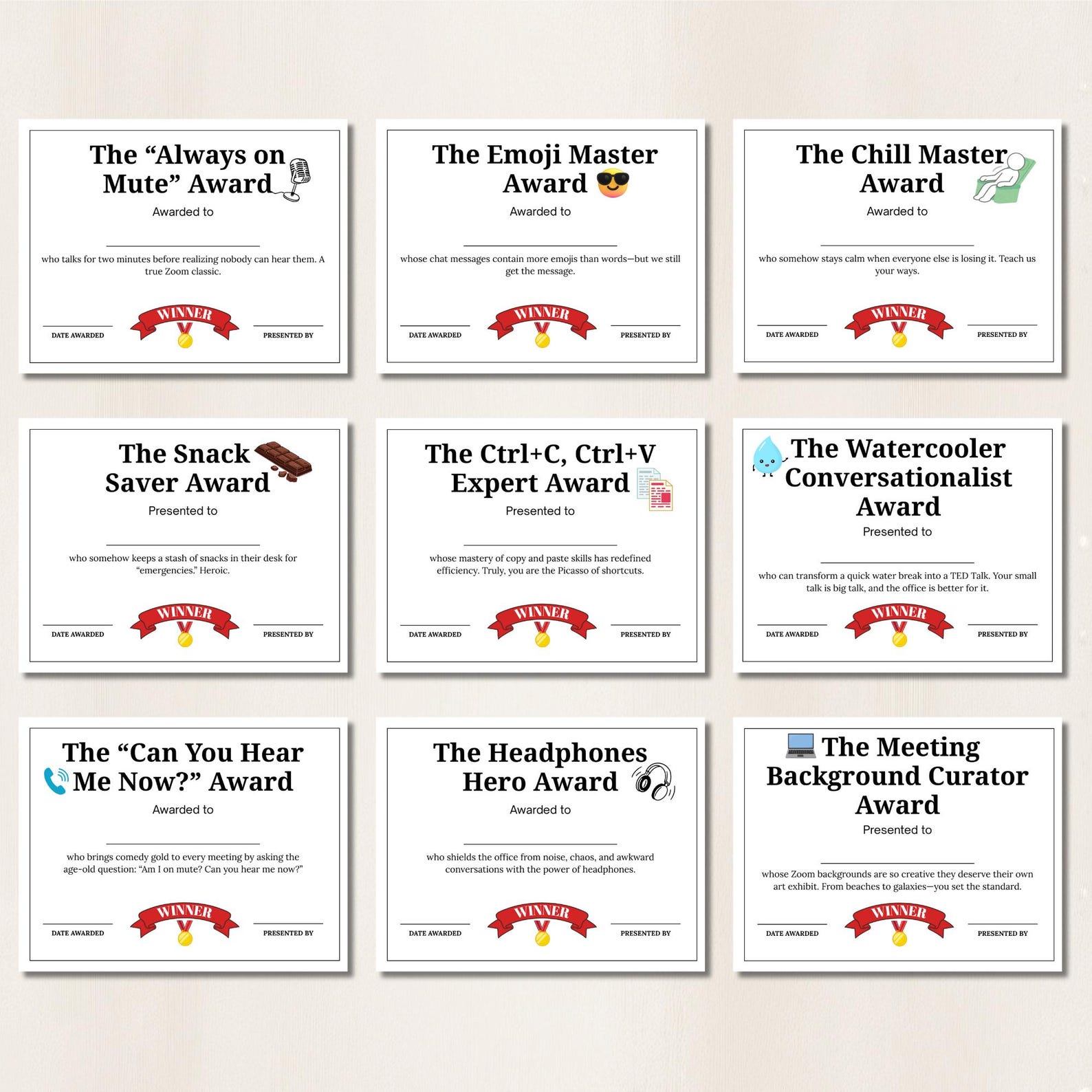 Funny Employee Appreciation Awards Certificate | Editable Funny Work ...