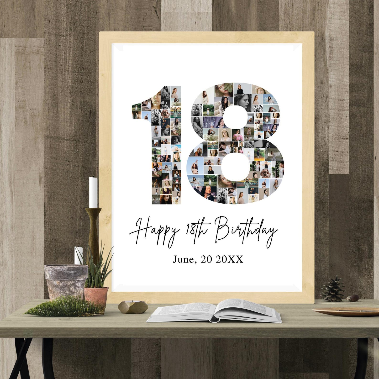 18th Birthday Photo Collage | Customizable Canva Frame Templates ...