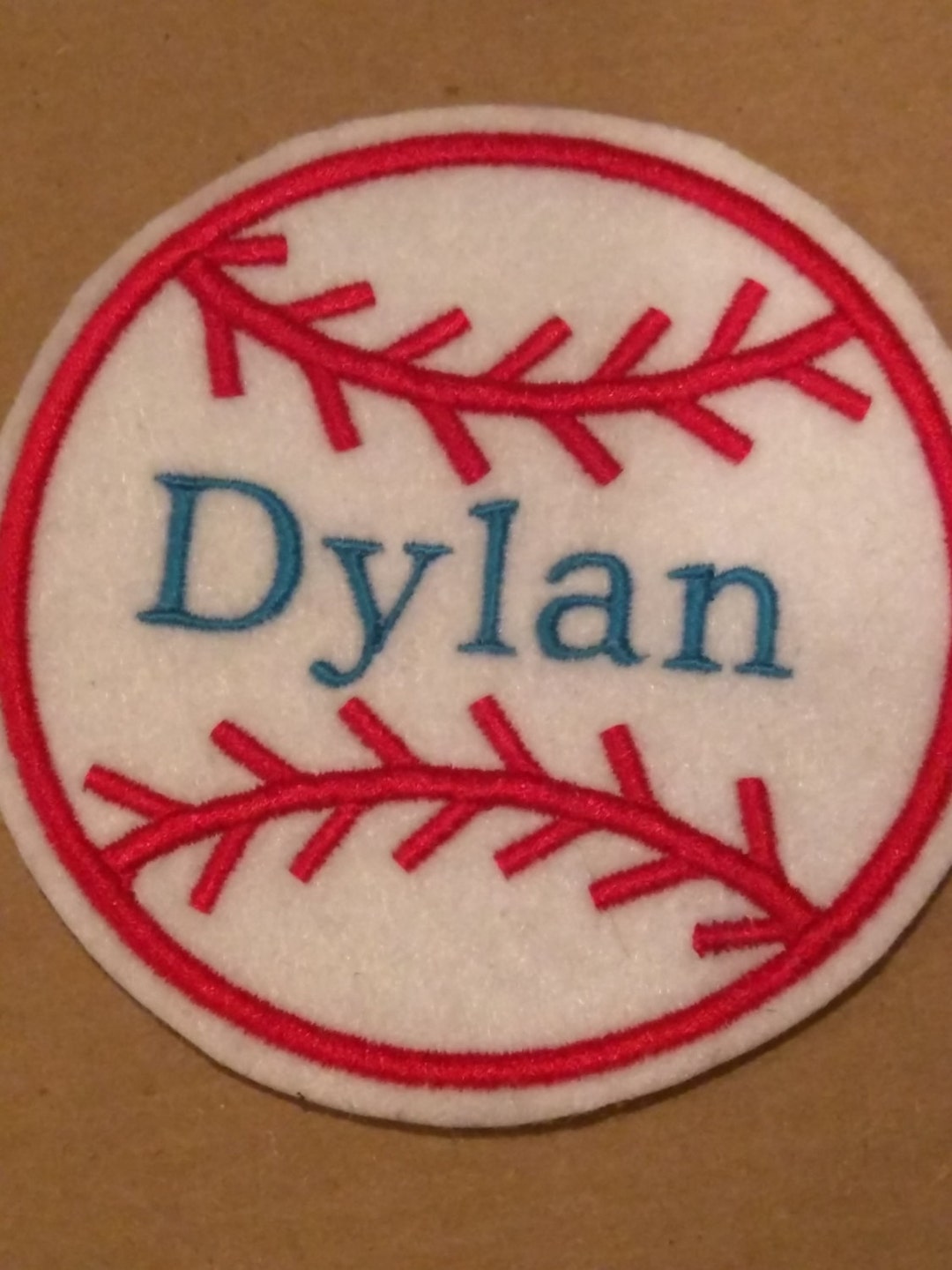 Baseball Embroidered Iron on Name Patch - Etsy