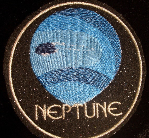 Items similar to 4 inch planet neptune embroidered iron on patch on Etsy