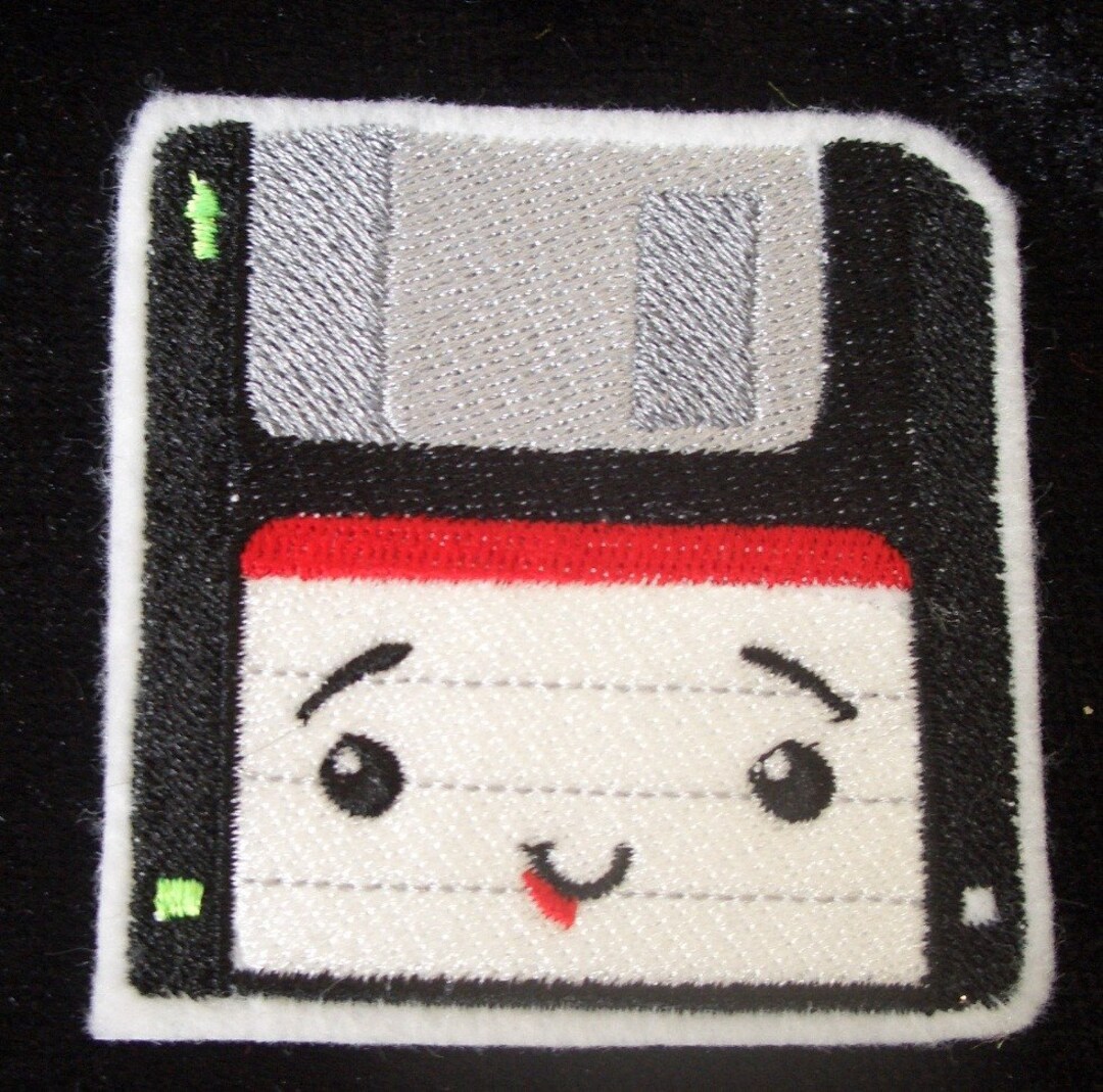 Old School Floppy Disk Embroidered Iron on Patch - Etsy