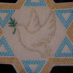 Embroidered Silver and Gold Jewish Star Iron on Patch - Etsy