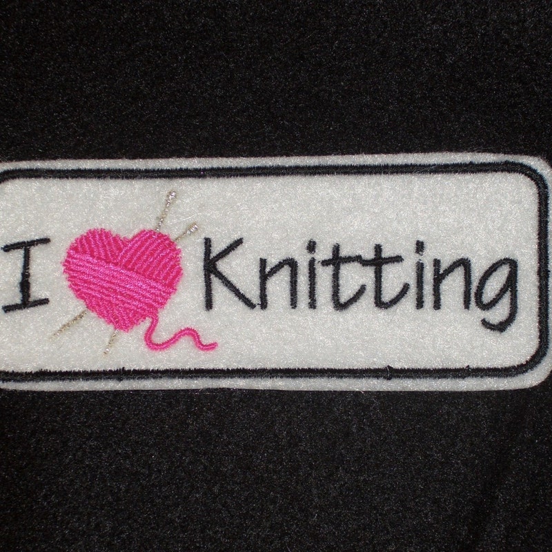 Knitting Patch - Etsy