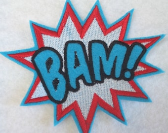 KABOOM Super Hero Embroidered Iron on Patch | Etsy