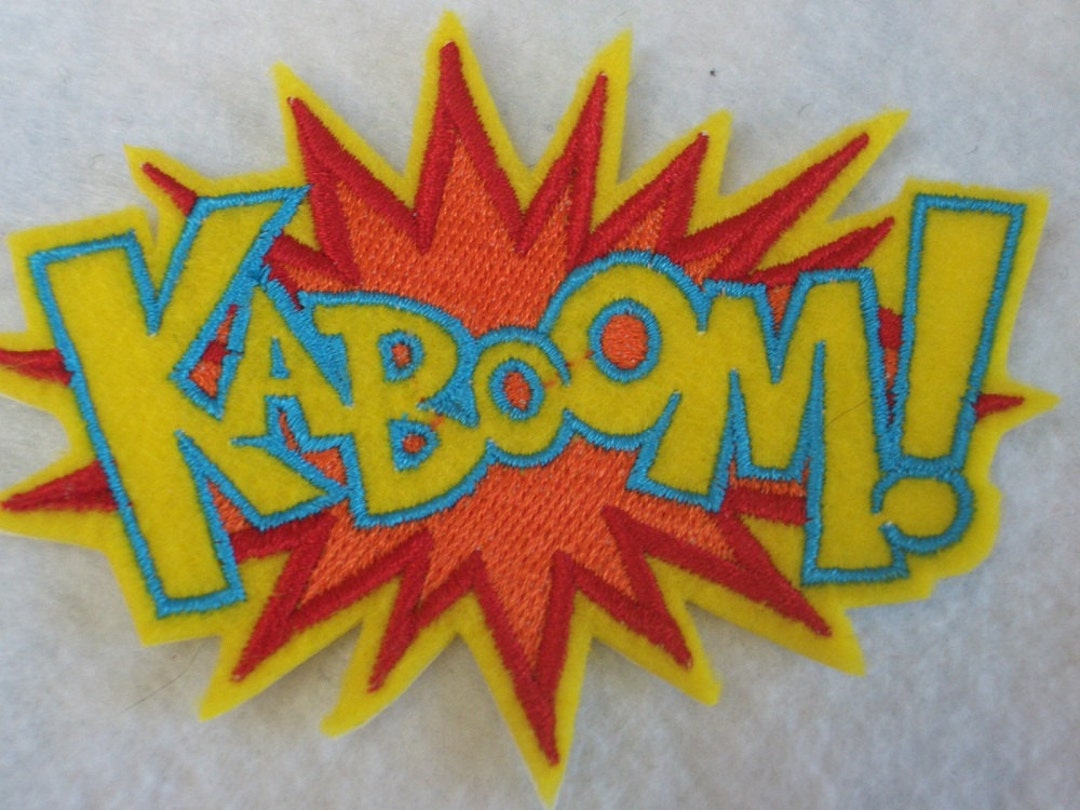 KABOOM Super Hero Embroidered Iron on Patch - Etsy