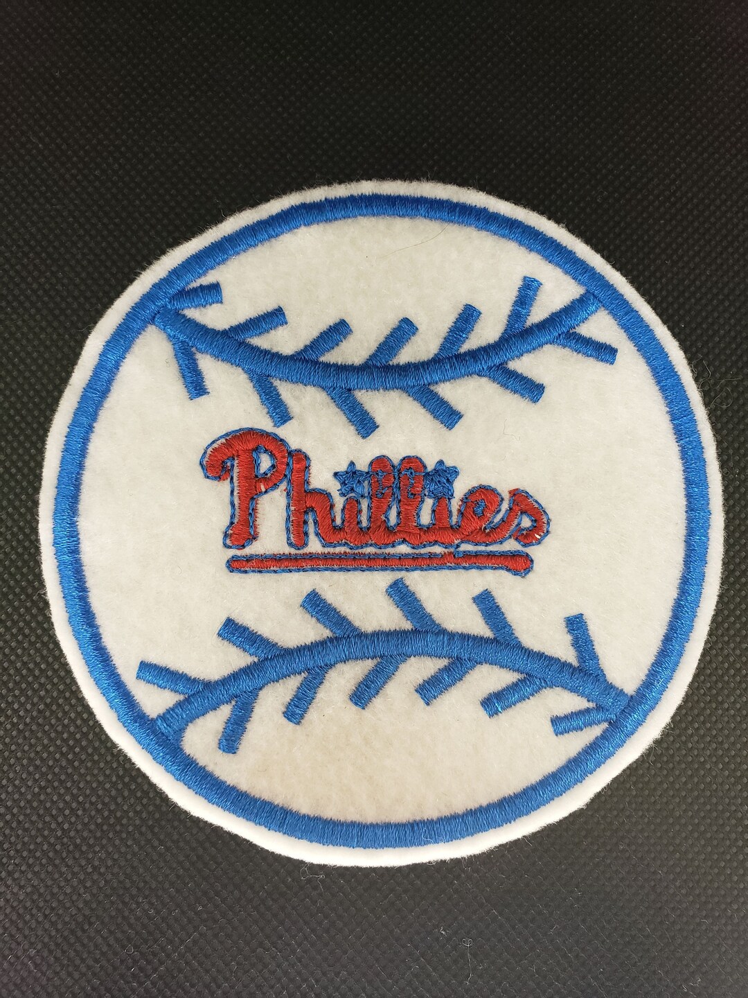 Phillies Inspired Embroidered Baseball Iron on Patch - Etsy