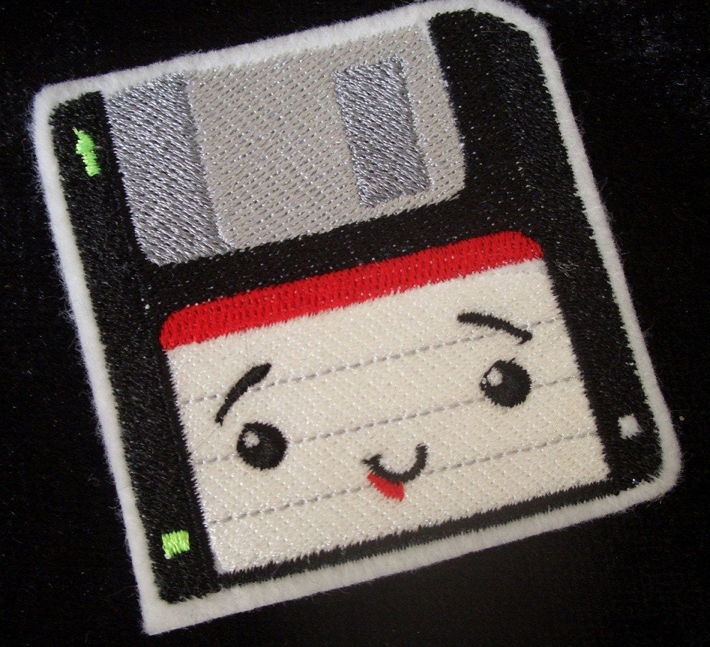 Old School Floppy Disk Embroidered Iron on Patch - Etsy