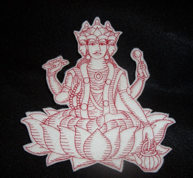 Redwork Embroidered Brahma Iron on Patch - Etsy