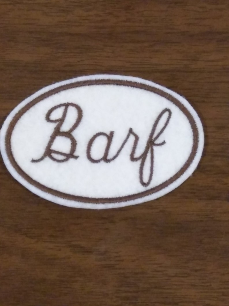Space Balls Inspired Barf Embroidered Iron on Name Patch - Etsy
