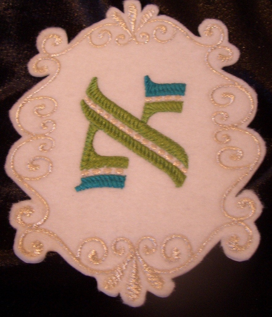 Beautiful Embroidered Hebrew Letter of Your Choice Iron on | Etsy
