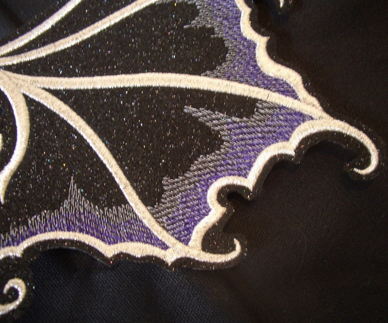 Pair of Embroidered Dragon/ Bat Wings Iron on Patches - Etsy