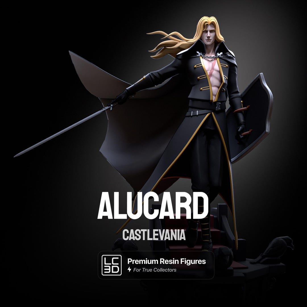 Alucard Figure Castlevania 3D Printed Resin Model Kit Unpainted ...
