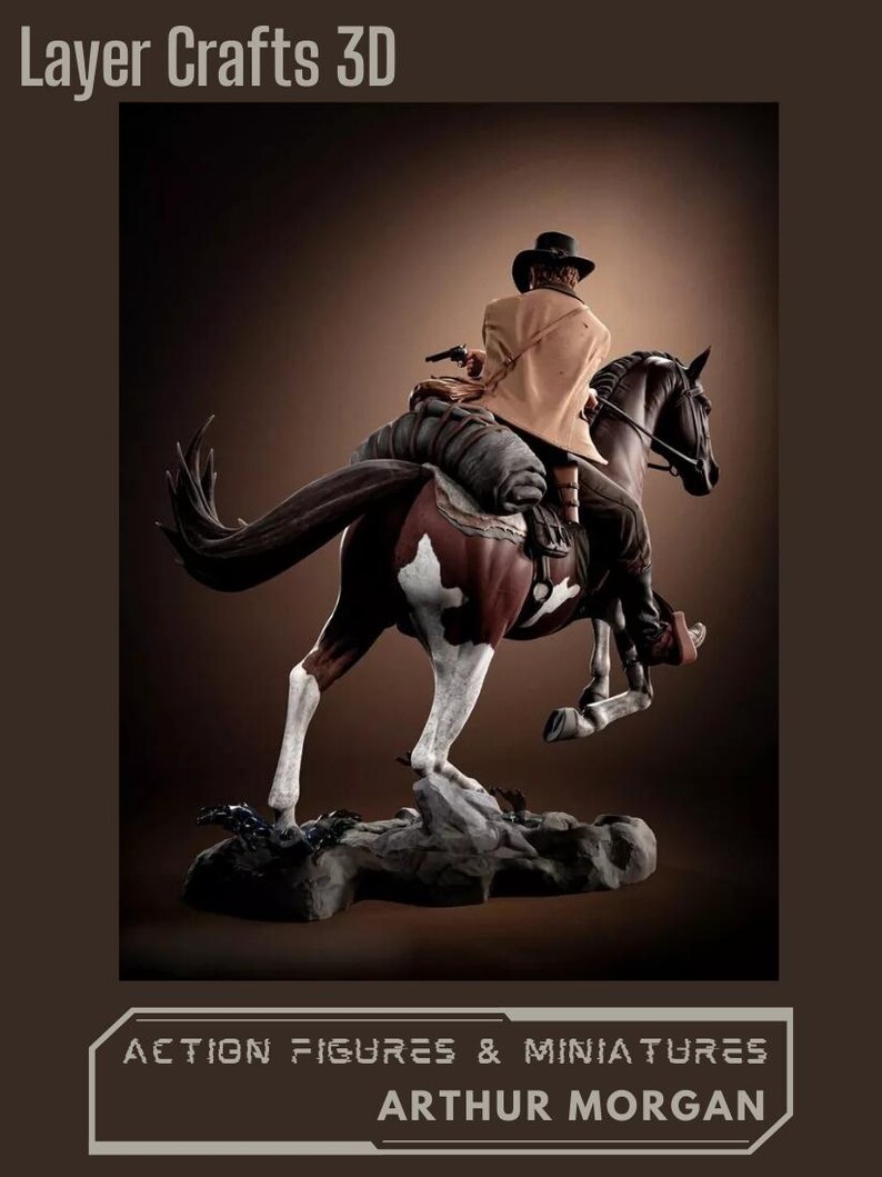 Arthur Morgan Red Dead Redemption 2 Horse Riding Resin Figure 3D ...