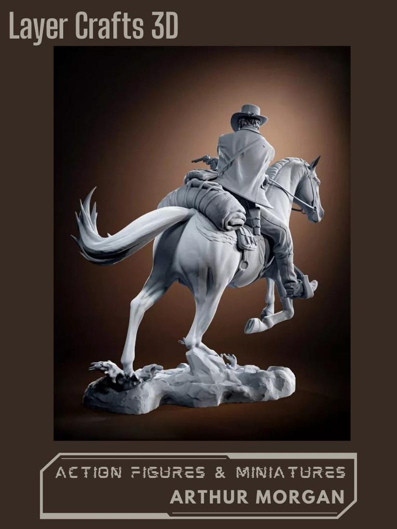 Arthur Morgan Red Dead Redemption 2 Horse Riding Resin Figure 3D ...