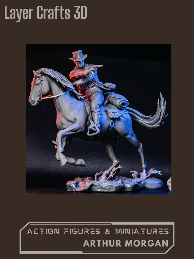 Arthur Morgan Red Dead Redemption 2 Horse Riding Resin Figure 3D ...