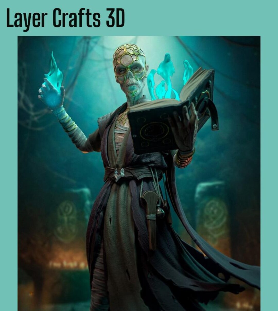 Necromancer Figure Witchers 3D Printed Resin Model Kit Unpainted ...