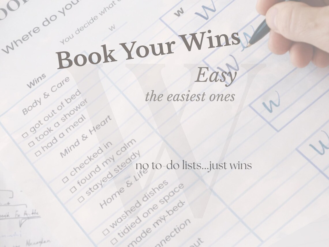 Book Your Wins — Easy | the Easiest Ones | Gentle Wins List PDF (no To ...