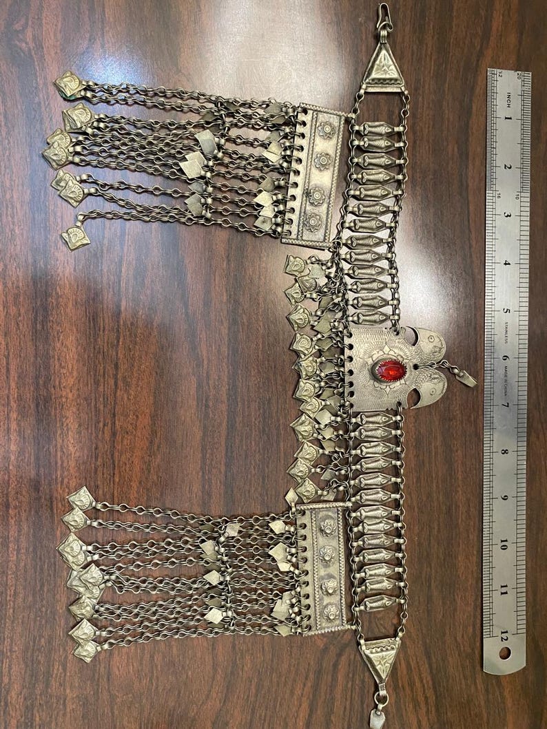 Vintage Turkmen Matha Patti, Afghan Tribal Headpiece, Kuchi Bridal ...