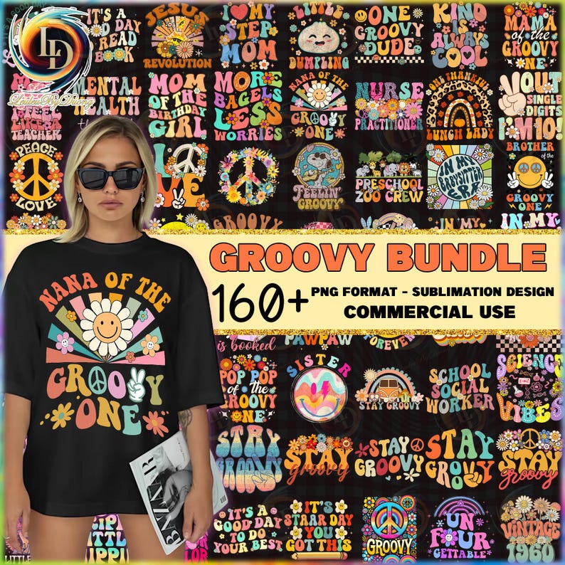 Retro Groovy PNG Bundle, Mama Groovy Png, Stay Groovy Png, Spring ...