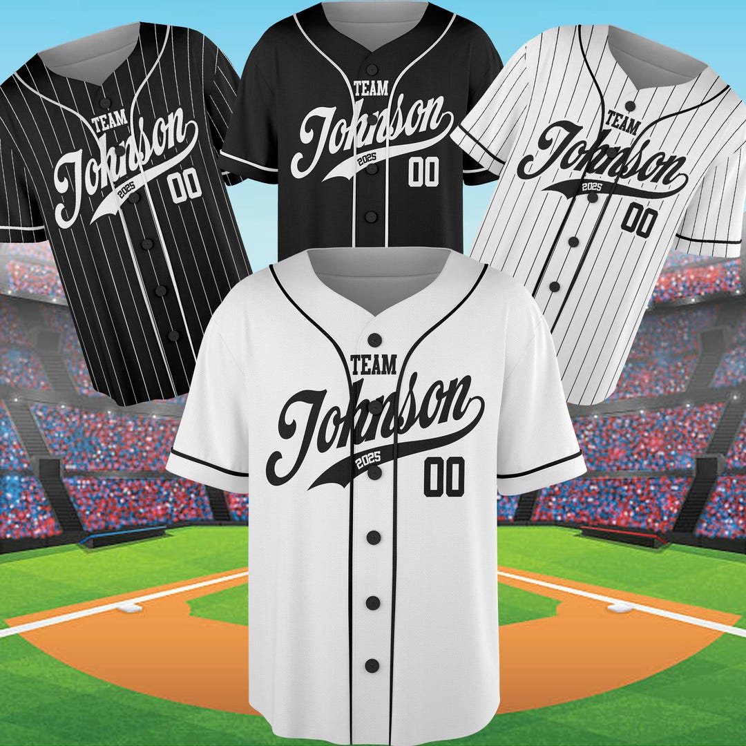 Custom Name and Number Family Team Baseball Jersey, Family Team Jersey ...