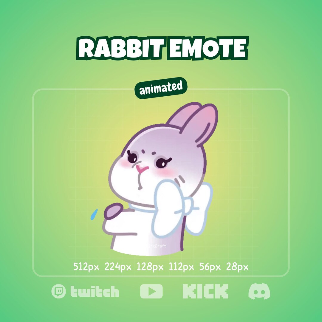 Cheeky Bunny Emote Animated – Cheeky Bunny Emote for Twitch, Discord ...