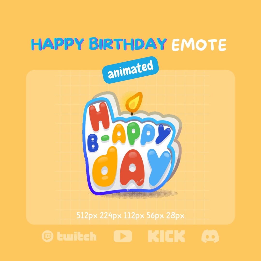 Happy Birthday Emote Animated – Birthday / Celebration Reaction ...