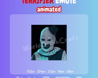 Animated Terrifier Emote (GIF) – Art Horror Smile | Twitch, Kick ...